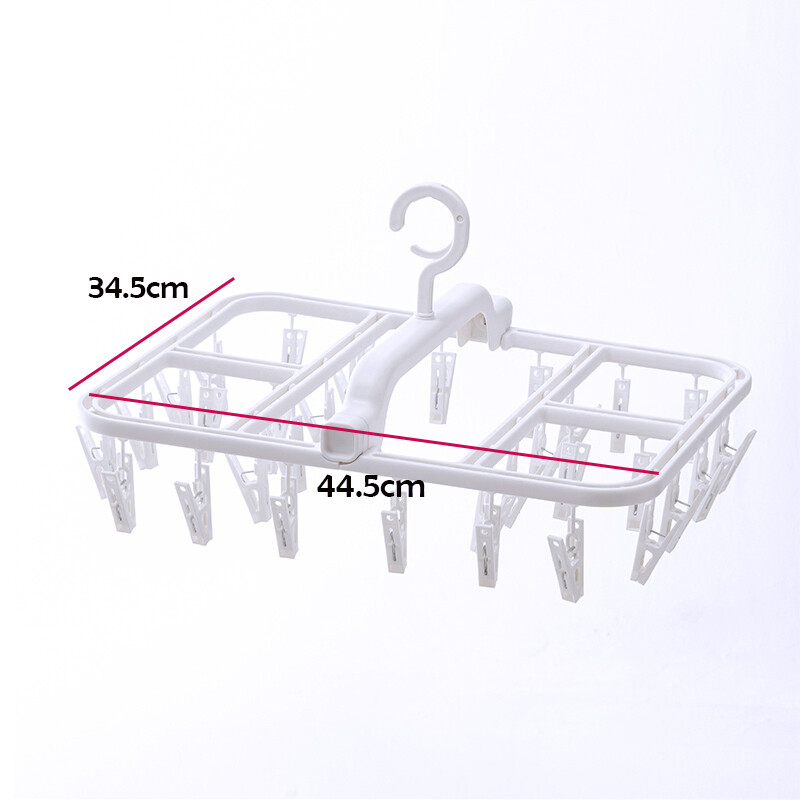 Locaupin Laundry Foldable Clip Hangers With Drying Clips Underwear ...