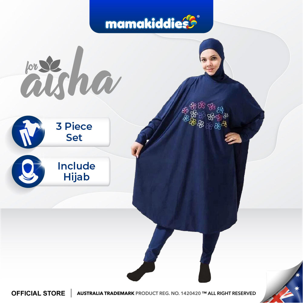Plus Size Islamic Women Muslimah Swimming Suit Baju Renang Burkini ...