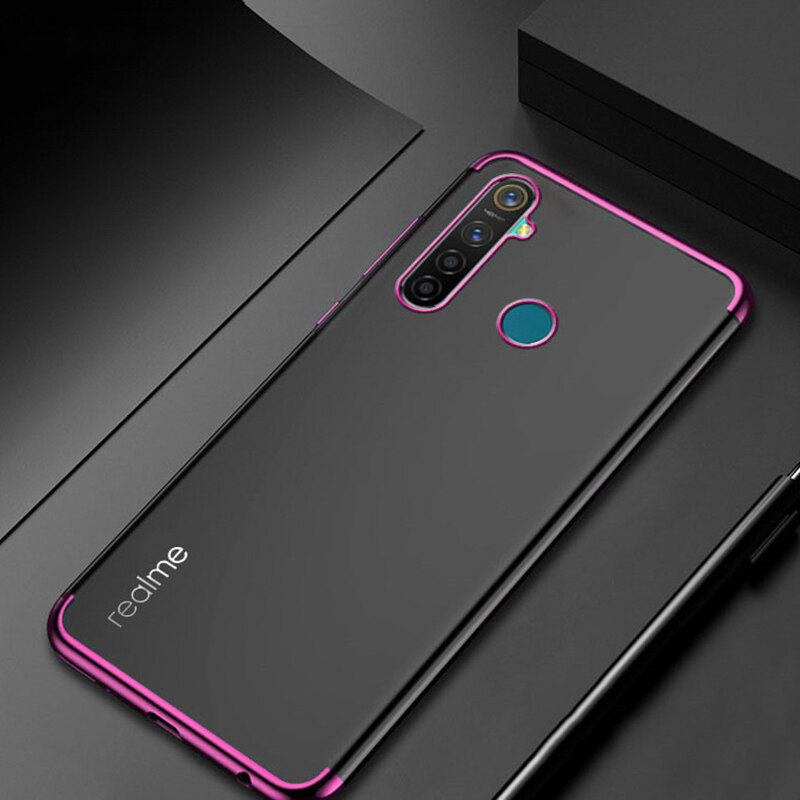 สำหรับ Realme 5 Pro RMX1971ทีพียูอ่อนและยืดหยุ่นเคสเยลลี่คริสตัลใสกลับ ...