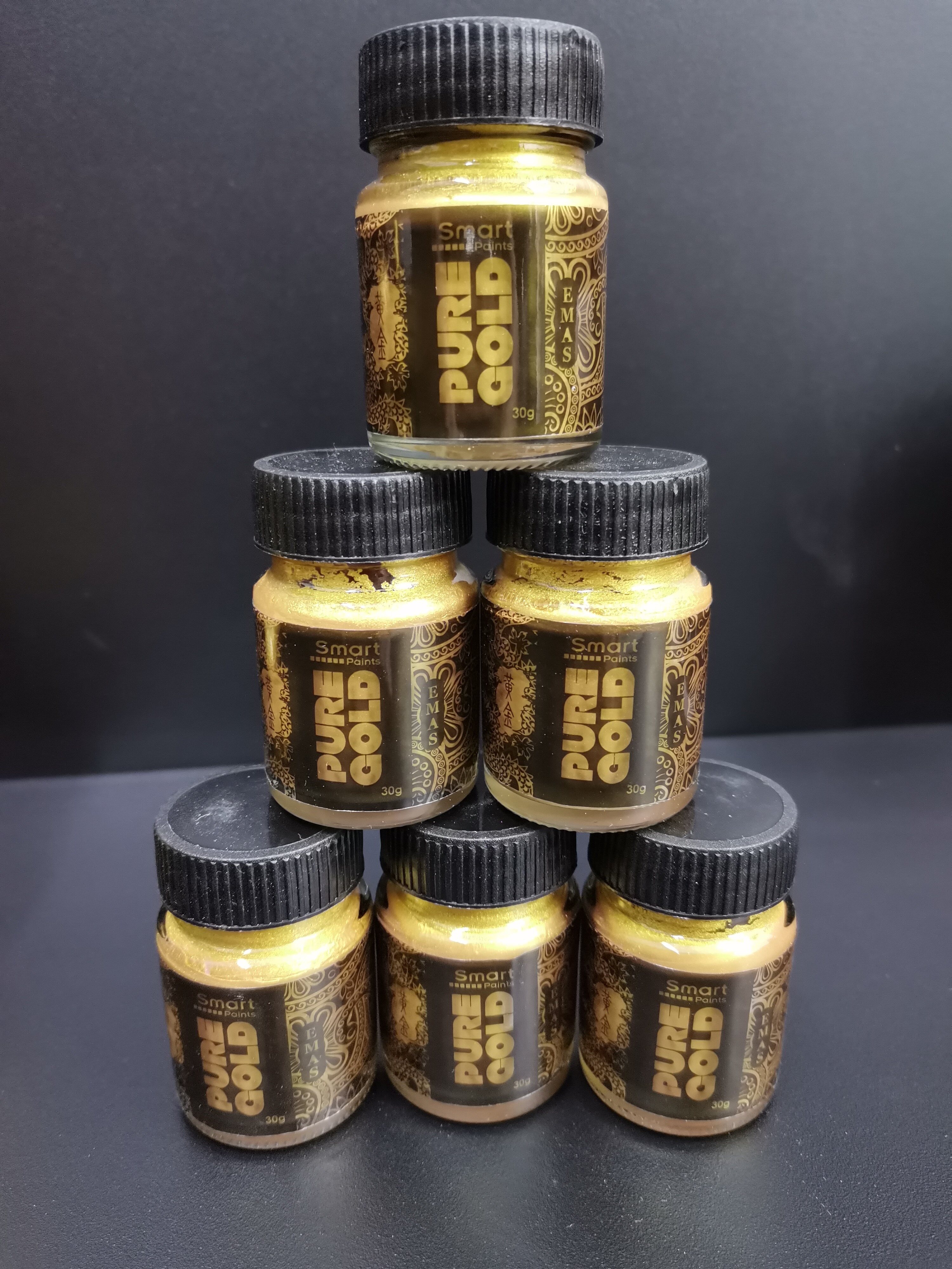 Smart Paints Pure Gold 24K (30g/100g/300g) Cat Emas Quality 金漆 | Lazada