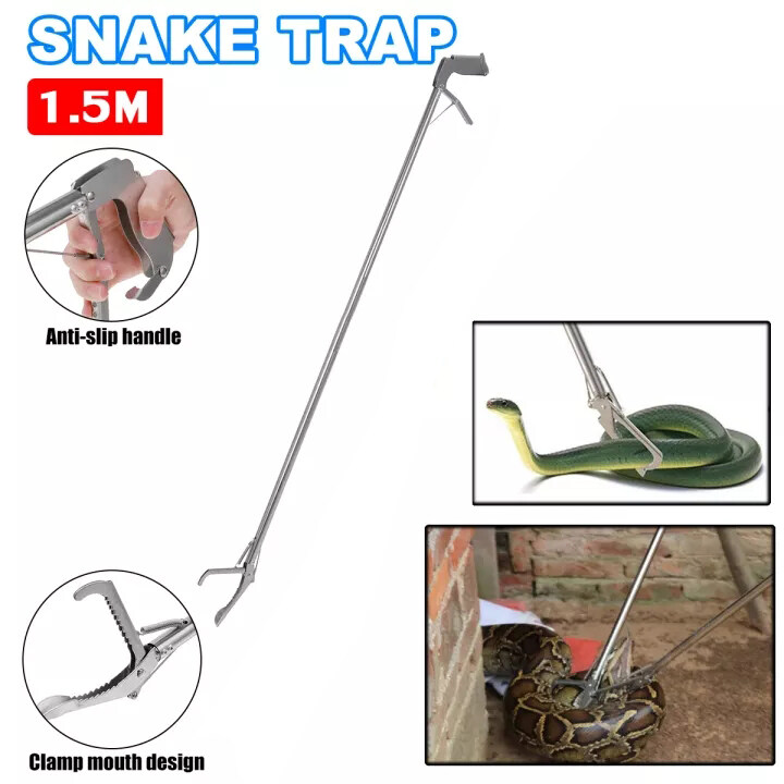 1.5m Snake Catcher Snake Grabber Snake Tong Foldable Snake Clamps Snake ...