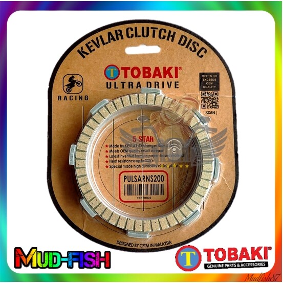 TOBAKI MODENAS PULSAR NS 200, RS 200 RACING KEVLAR CLUTCH PLATE DISC ...