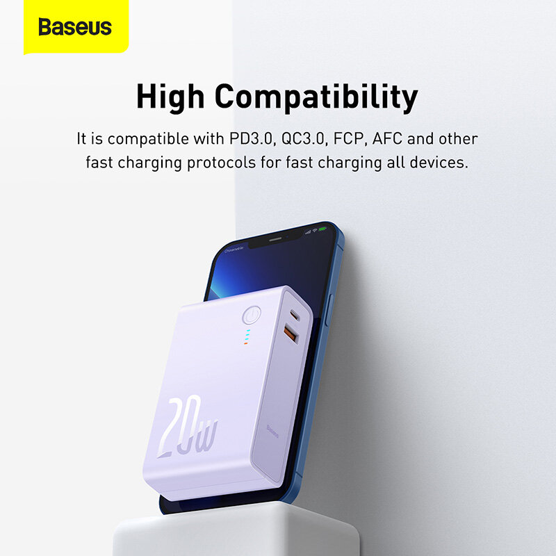 Baseus 20W 2-In-1 PowerBank & Charger 10000MAh CN Plug Power Station ...