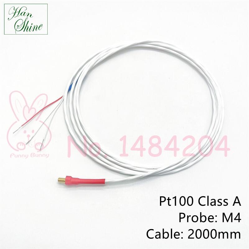 High Precision PT100 M4 Thread Sensor Temperature Class A Pt1000 Probe ...