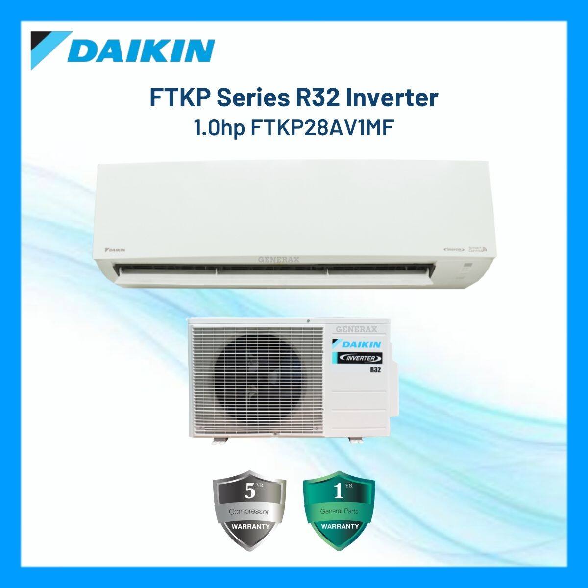 DAIKIN FTKP Series R32 Inverter Air Conditioner 1.0/1.5/2.0/2.5hp | Lazada