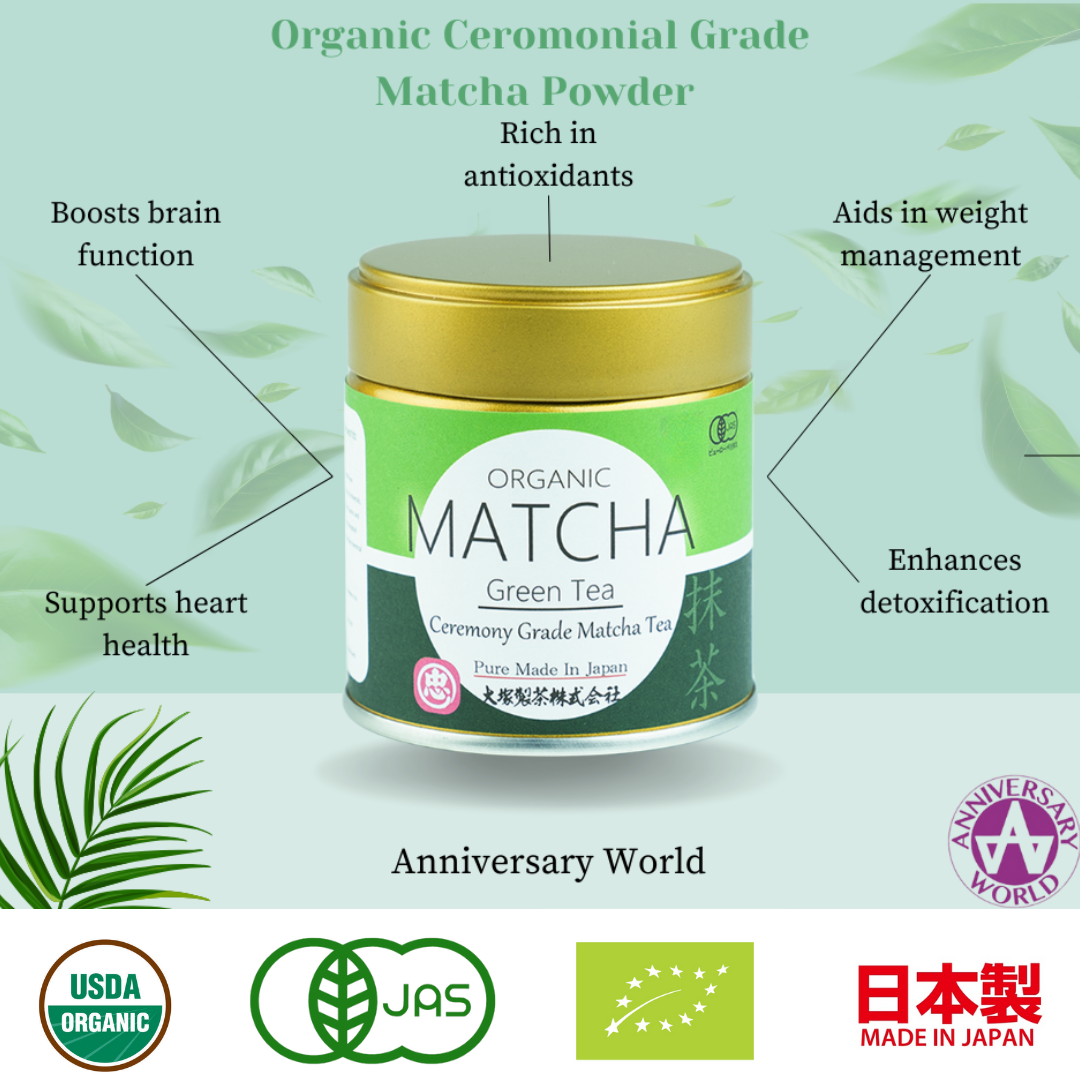 Organic Ceremonial Grade Matcha Powder - Pure and Authentic Organic ...