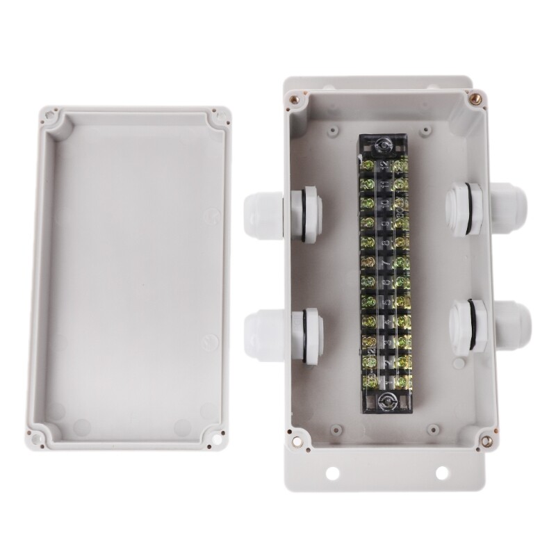 100 * 68 * 50mm 1 Inlet 2 Outlet ABS with ear waterproof junction box ...