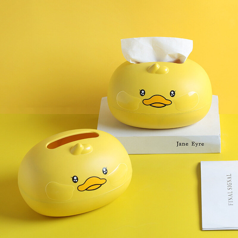 Cartoon Yellow Duck Tissue Box Home Living Room Desktop Decoration ...