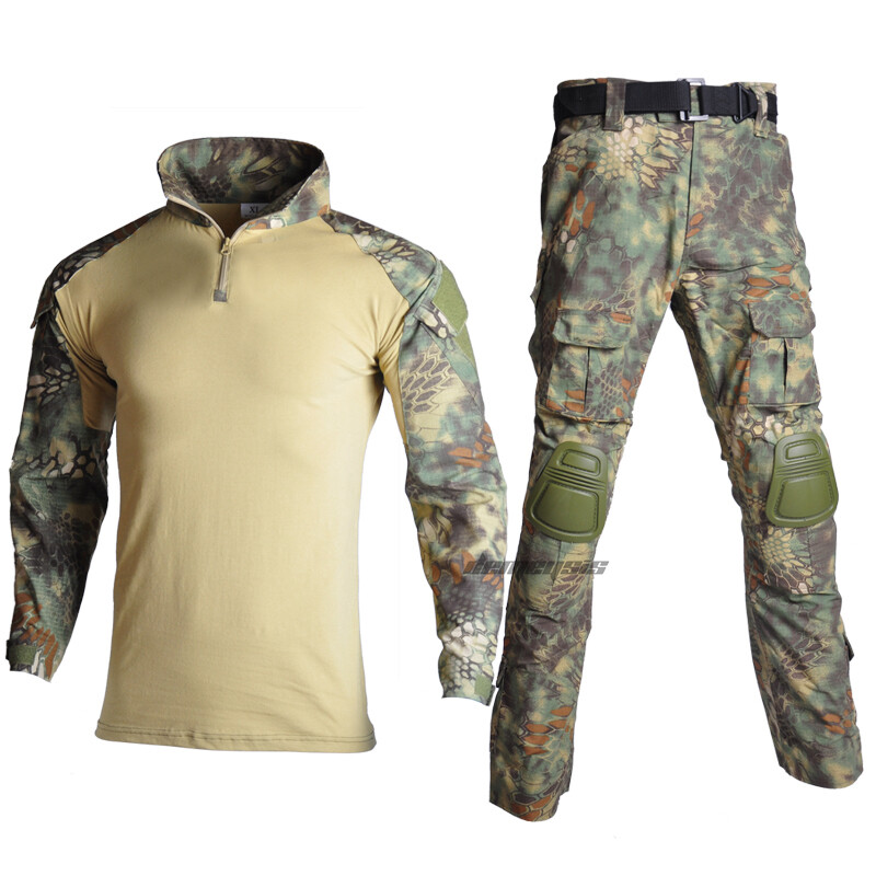 Army tactical battle suit military uniform elbow and knee pads men's ...