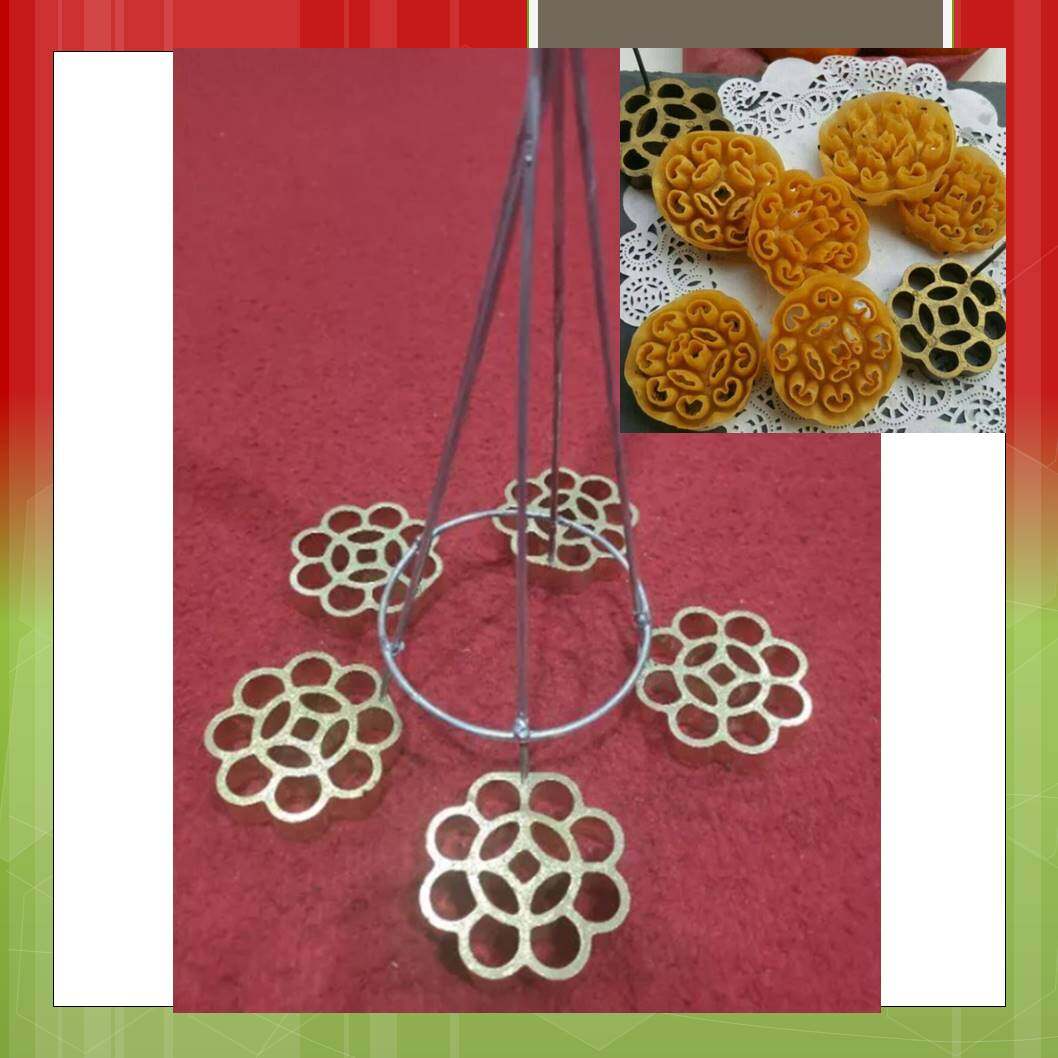 Acuan Kuih Loyang kembar 5 saiz 5.4cm /6cm/7.8cm tembaga Kuih rose ...