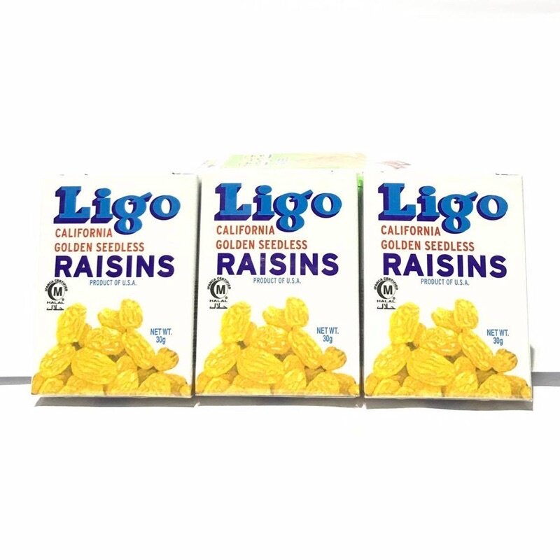 30g x 3box Ligo California Seedless Raisins Golden | Lazada
