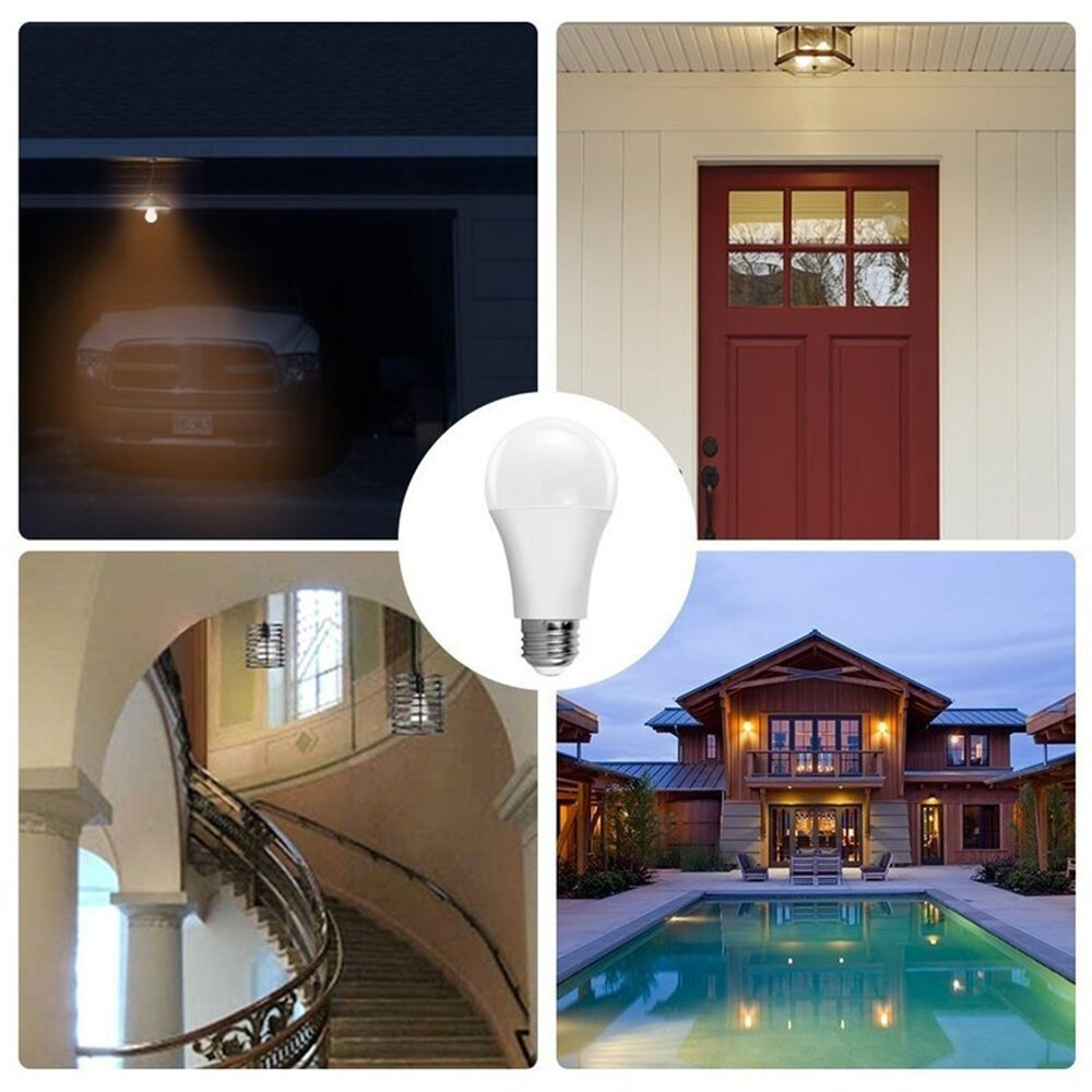 หลอดไฟ LED สมาร์ทเซ็นเซอร์สีขาว E27ดวง,ไฟ5W/7 W/9W/12W ประหยัดพลังงาน ...