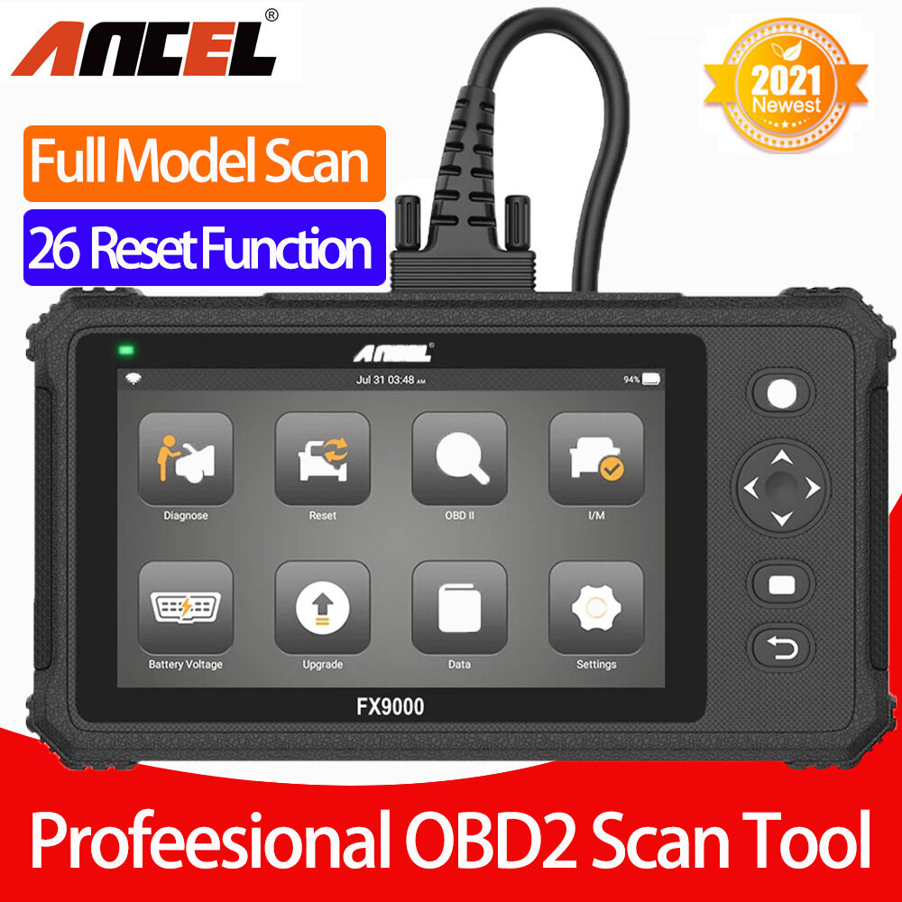 【2021 Version 】Ancel FX9000 OBD2 Scanner Full System Scan Clean Code ...