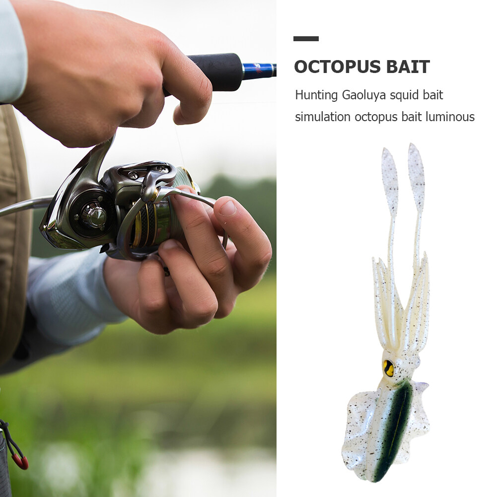 (Ready) Fishing Soft Squid Lure 15cm Luminous Squid Jig Sea Fishing ...