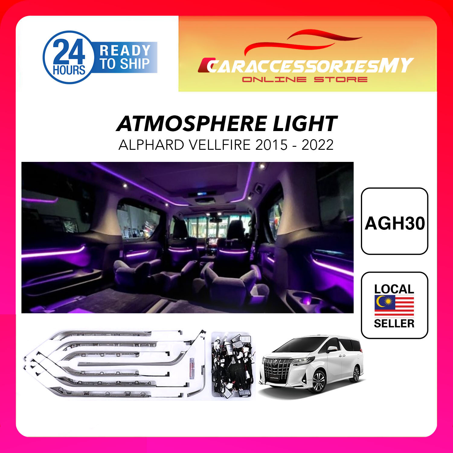 Toyota Alphard Vellfire atmosphere led AGH30 interior Ambient Light ...