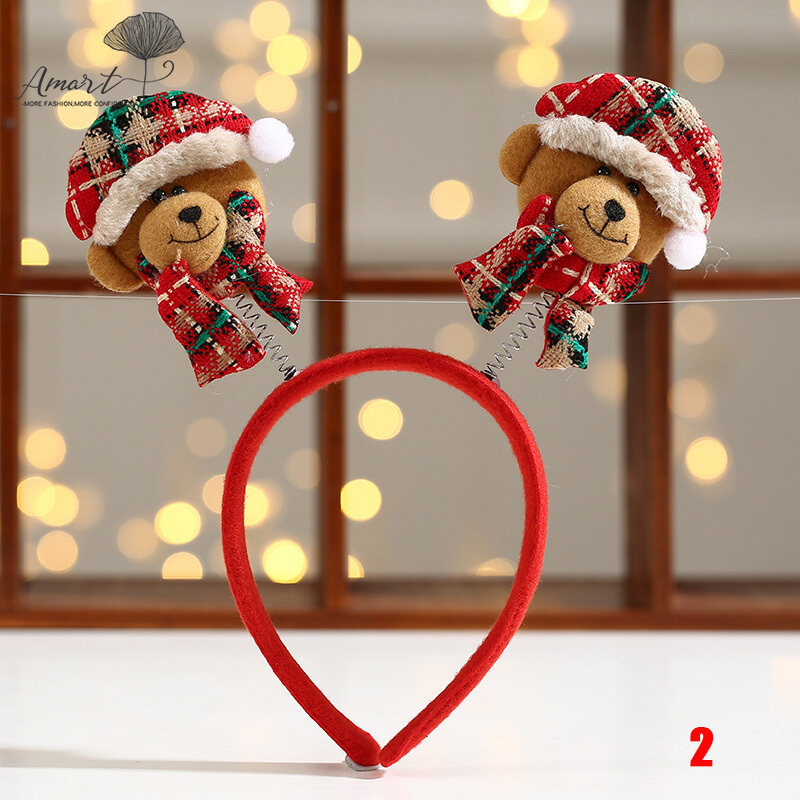 Amart Christmas Headbands for Kids Teenagers Santa Headwear Snowman ...