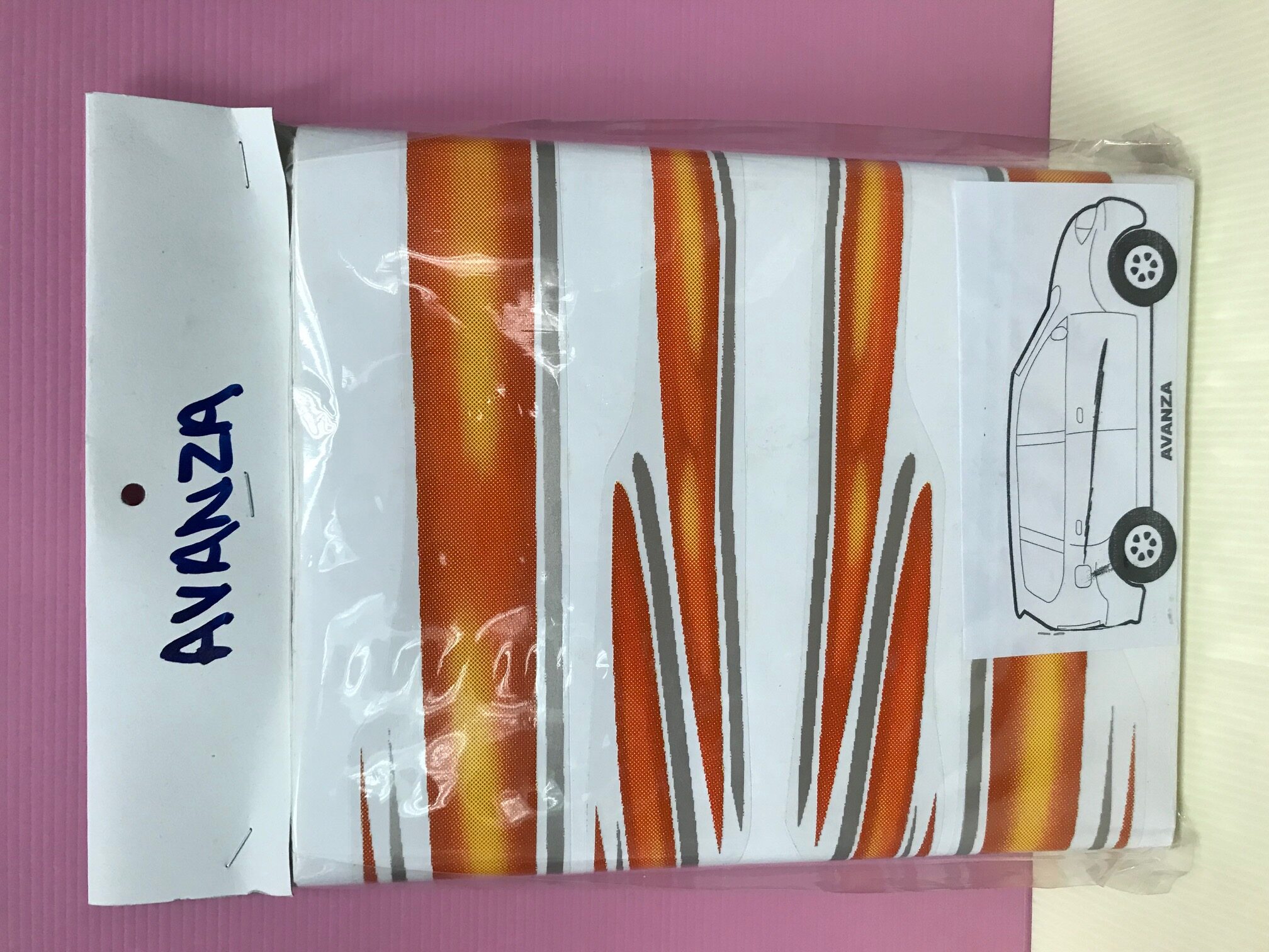 Toyota Avanza Body Sticker - Orange | Lazada