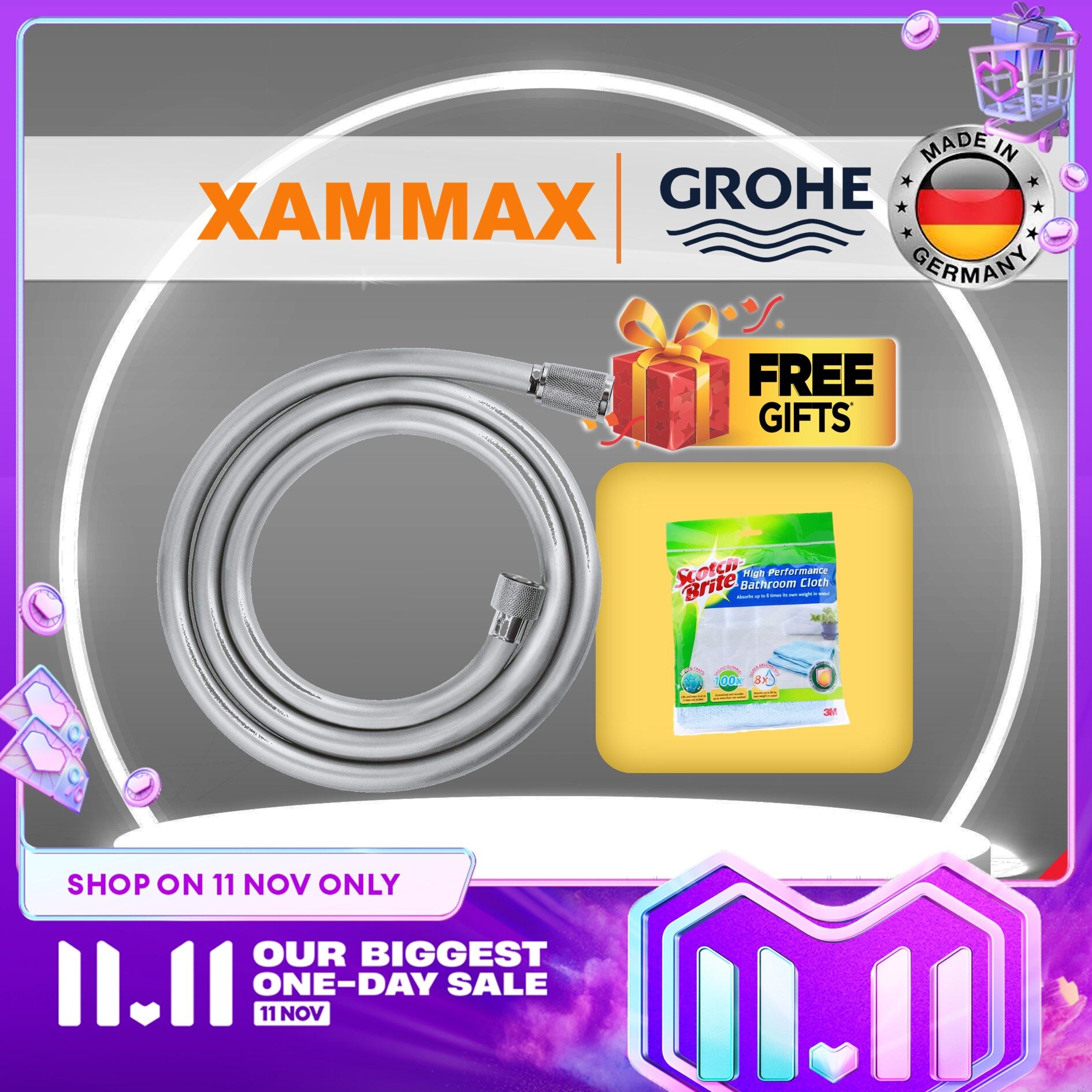 Grohe RelexaFlex 28151001 1500mm Flexi Hose / bathroom / toilet ...