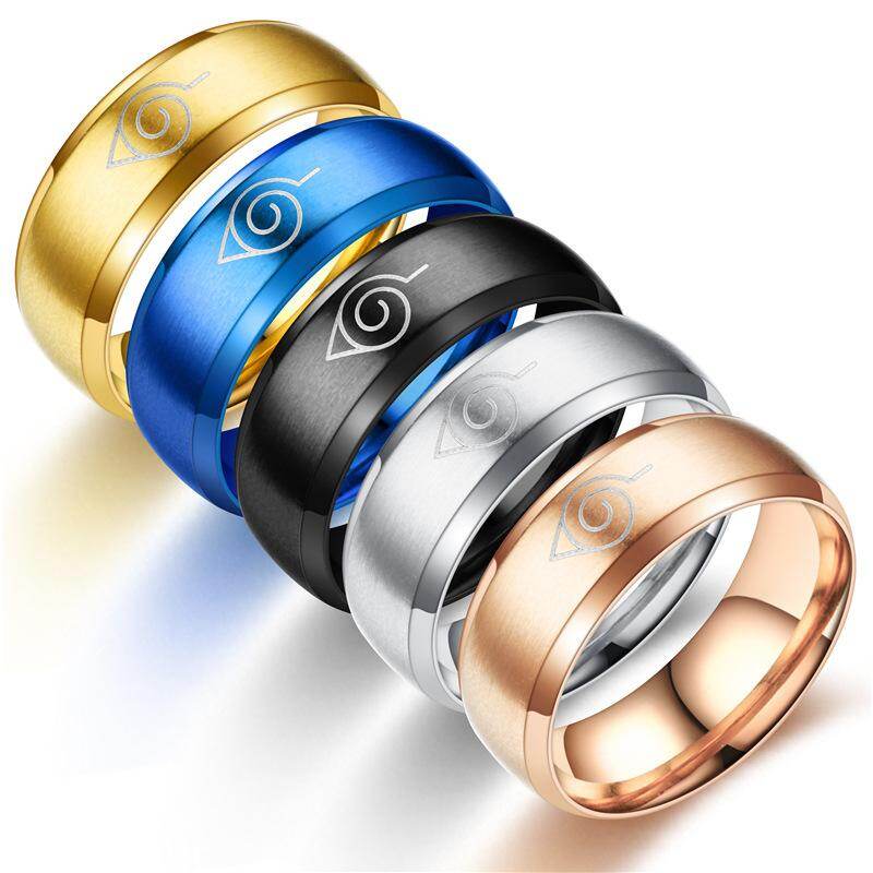 BAC Animation Naruto Ring Stainless Steel Jewelry 8MM Ring for Men | Lazada