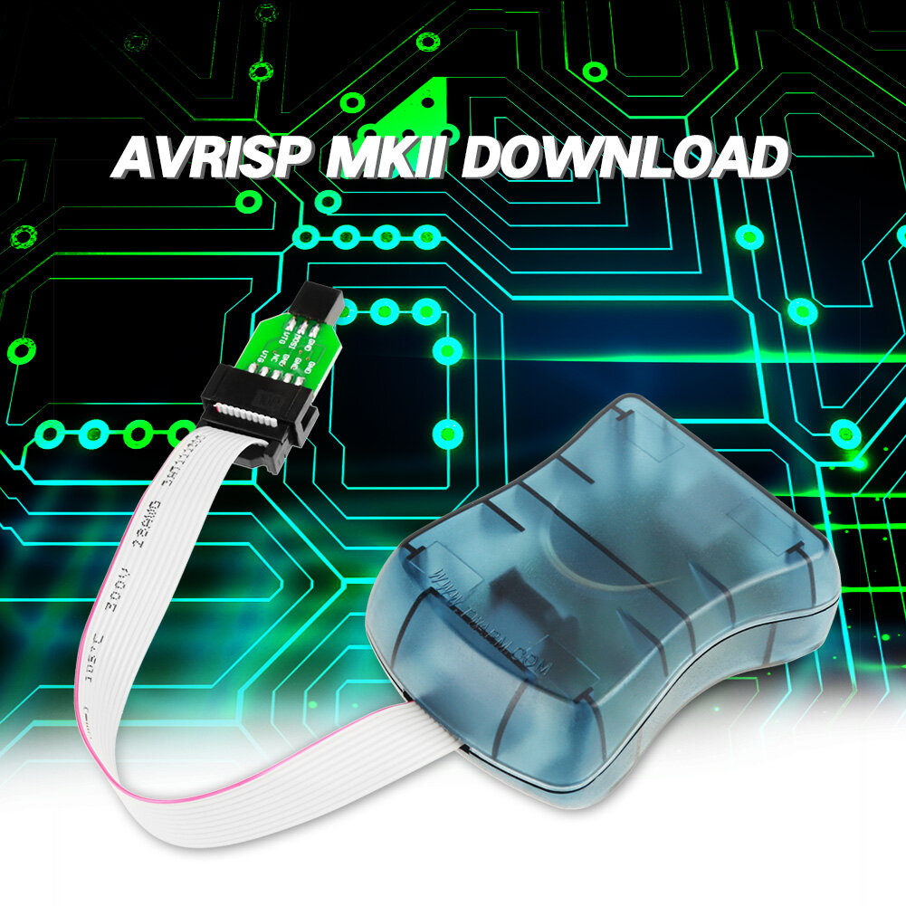 1ชุด AVRISP MkII Downloader ทำงานเข้ากันแบบดั้งเดิมโปรแกรมเมอร์รองรับ AVR สตูดิโอ - xuelelile ...