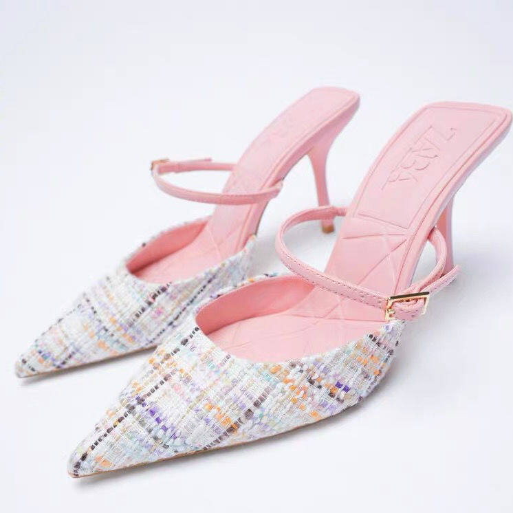 【high quality】original ZARAˉ 2022 summer new pink temperament pointed ...