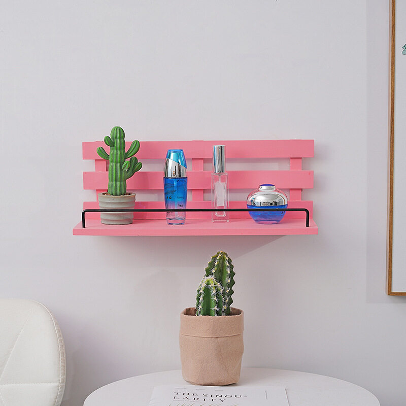 ติดผนังชั้นวางนอร์ดิกแบบสร้างสรรค์บ้านห้องนอน Ins Racks แขวนผนังขนาด ...