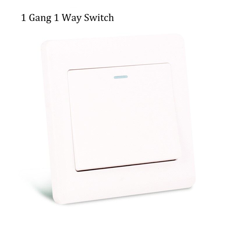 LSG Light switch 86 Type high quality pure white panel 1/2/3/4 gang 1 ...