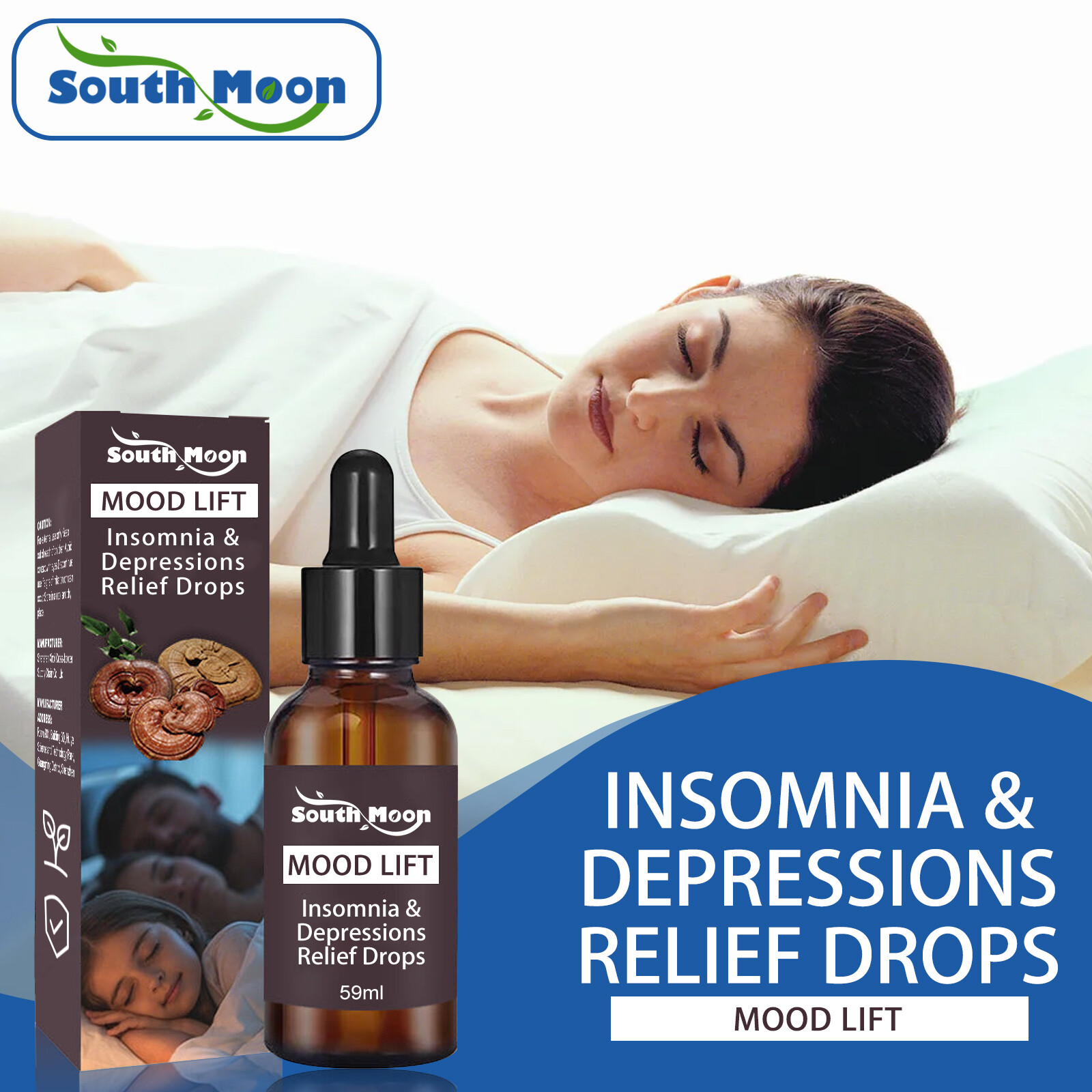 South Moon Mood Lift Insomnia And Depressions Relief Drops Helping ...