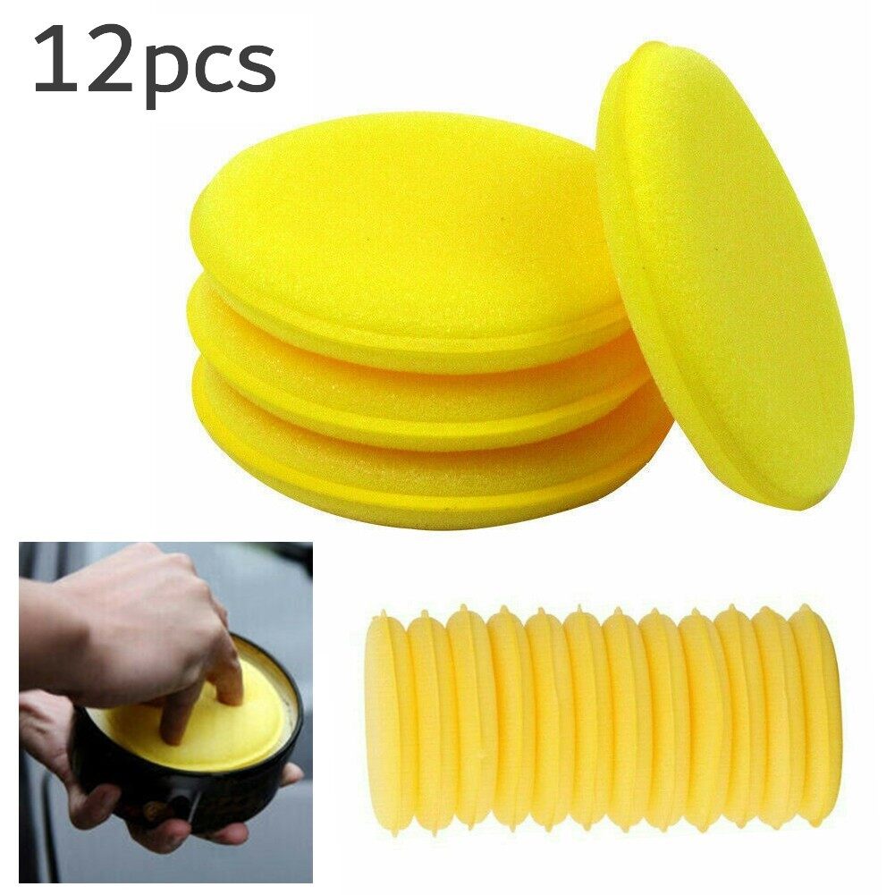 Vehicle Sponge Waxing Yellow Auto Care Clean Foam Paint Polishing Tool ...
