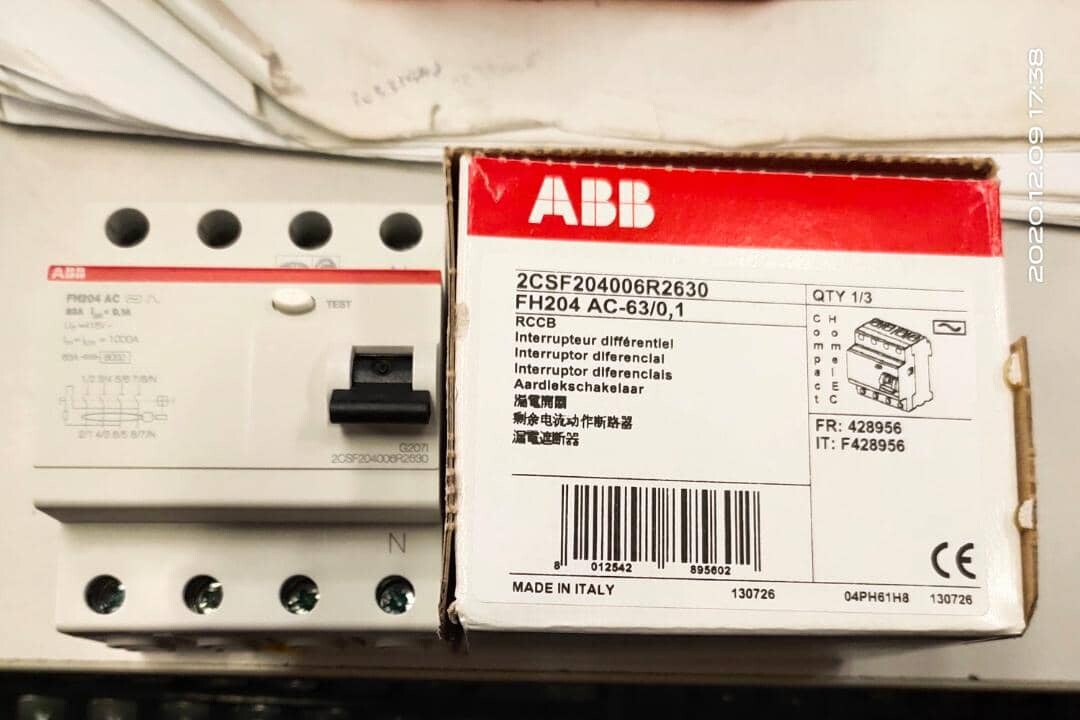 ABB 63A / 4P 100mA ELCB c/w Auto Reset | Lazada