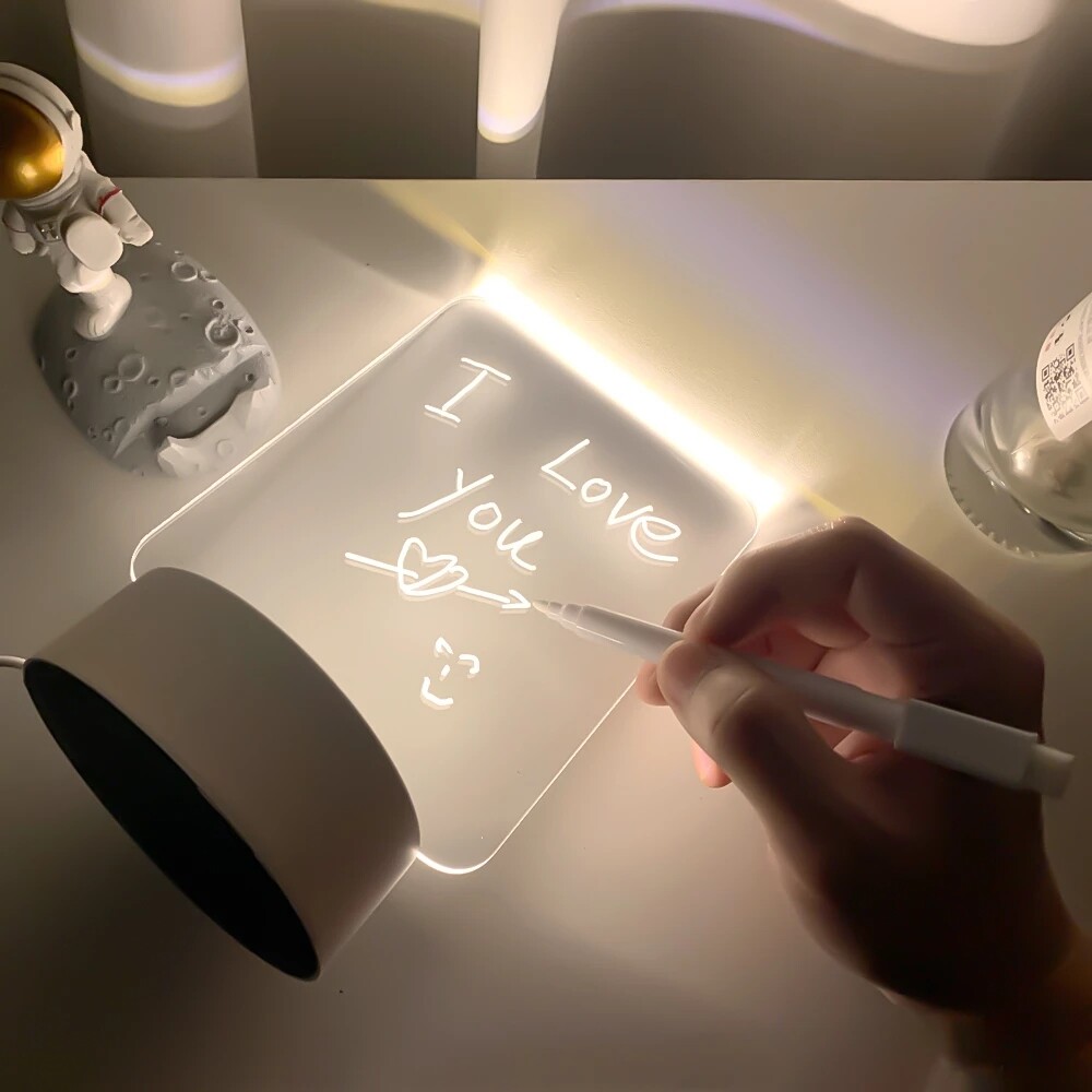 ManGou Creative Led Night Light Message Board Holiday Light With Pen ...