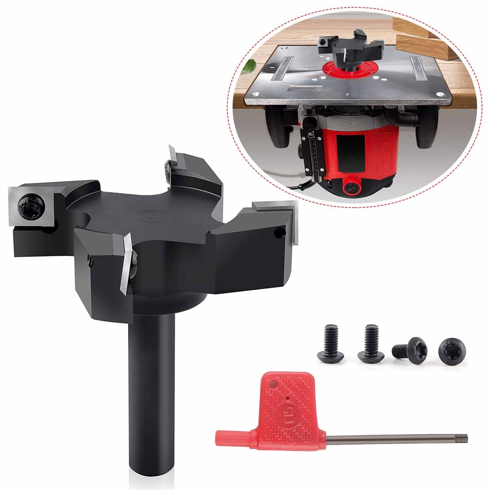 CNC Milling Cutter Spoilboard Surfacing Router Bit 1/2นิ้ว Shank Insert ...