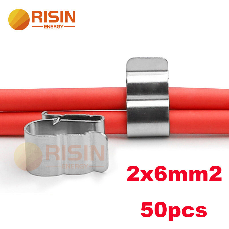 Ready Stocks Risin 50PCS Stainless Steel Solar PV Cable Clip/Clamp For ...