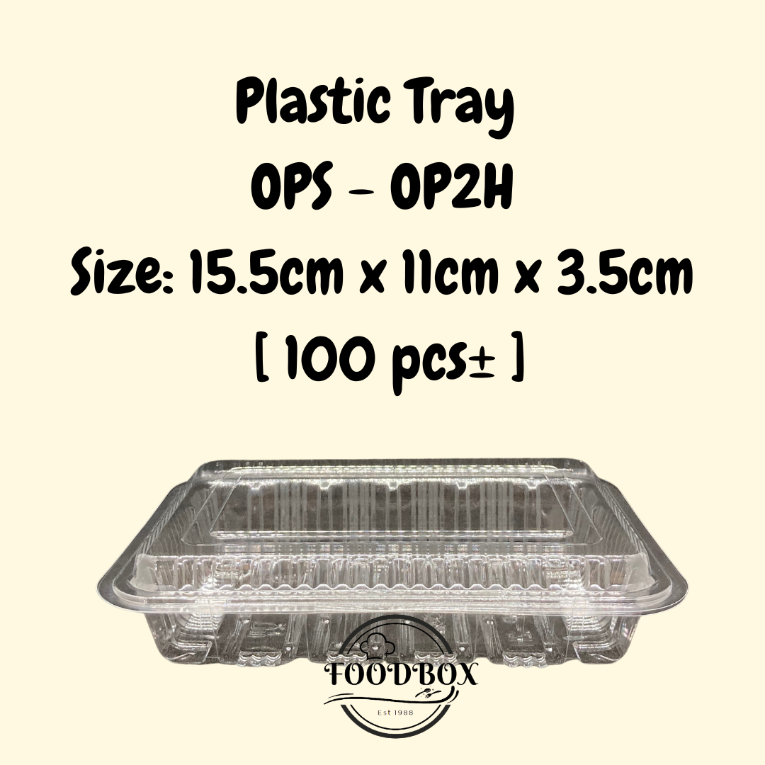 FOODBOX - OPS - OP2H ( 100pcs± ) BENXON Plastic Tray / Bakery ...