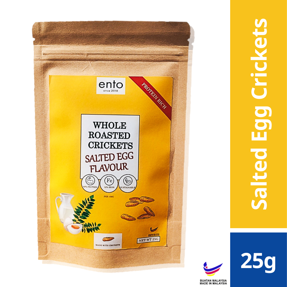 ento Whole Roasted Crickets 25g - Salted Egg Yolk - Sustainable Snacks ...