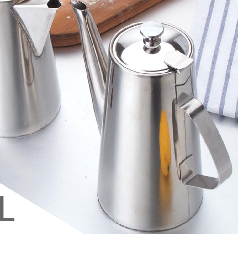 100% Stainless Steel High Body Tea Pot with Long Nose - Water Kettle ...