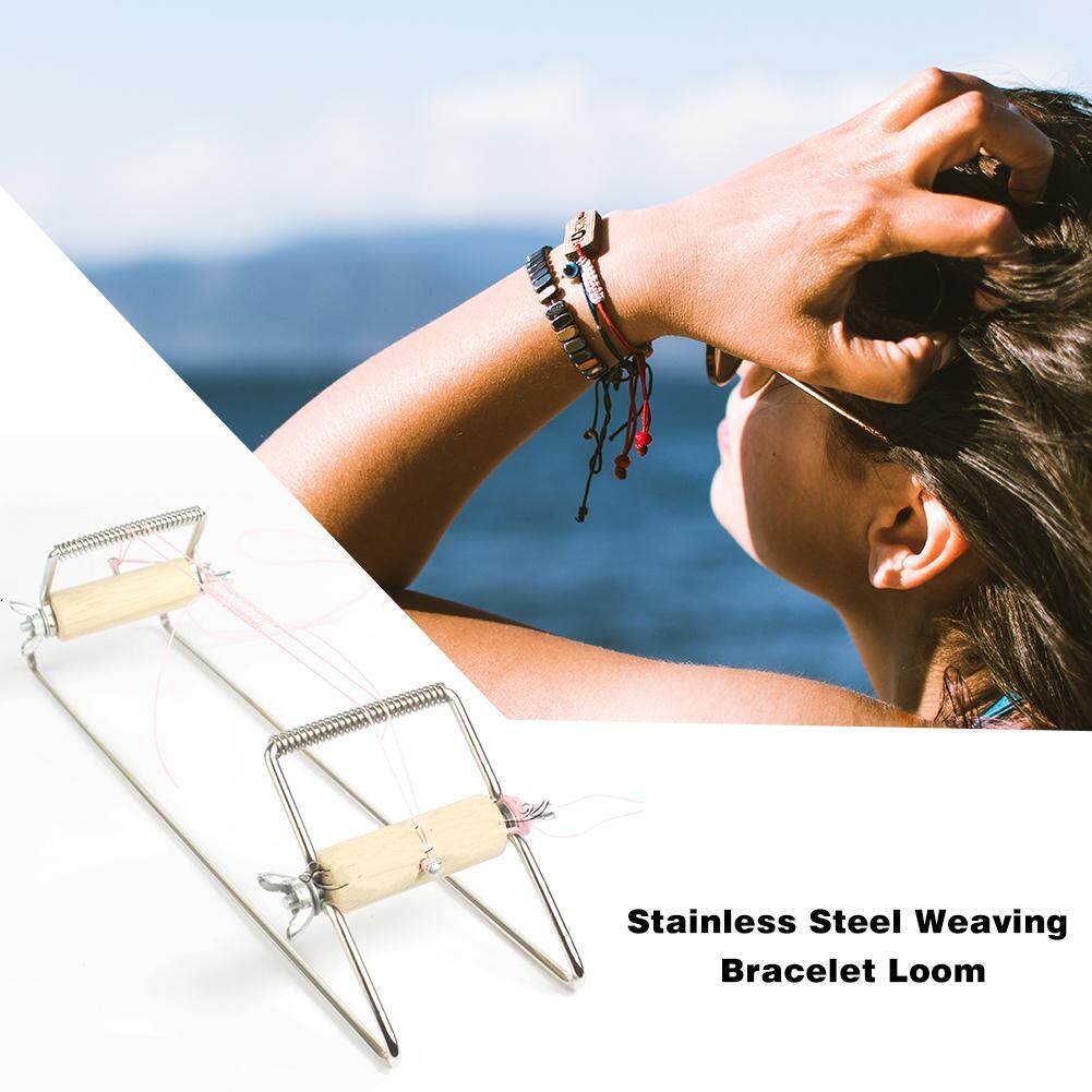 (Ready) DIY Metal Weaving Knitting Beading Loom Kit Bracelets Jewelry ...