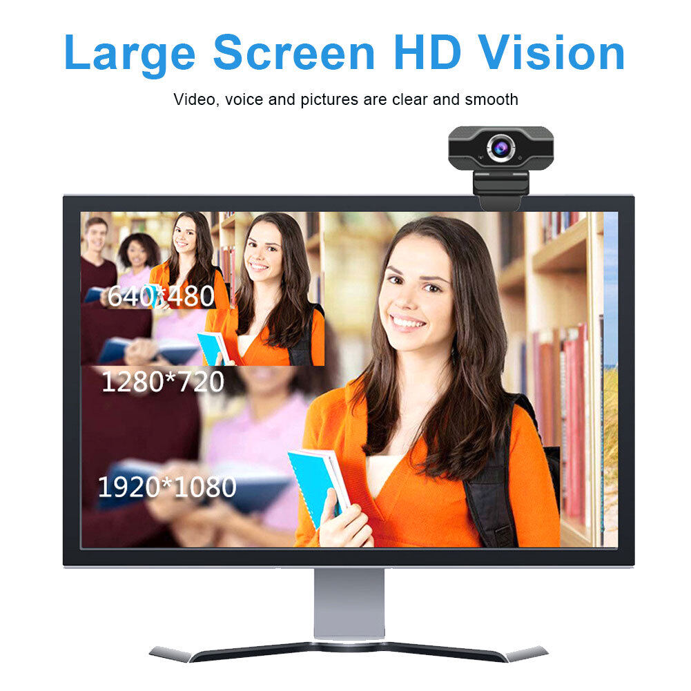 HD Webcam Built-in Dual Mics Smart 1080P Web Camera CCTV Housekeeping ...