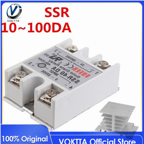 Original VOKTTA DC-AC SSR Solid State Relay 3-32VDC Input SSR-25DA/SSR-40DA/SSR-40AA /SSR-75DA ...