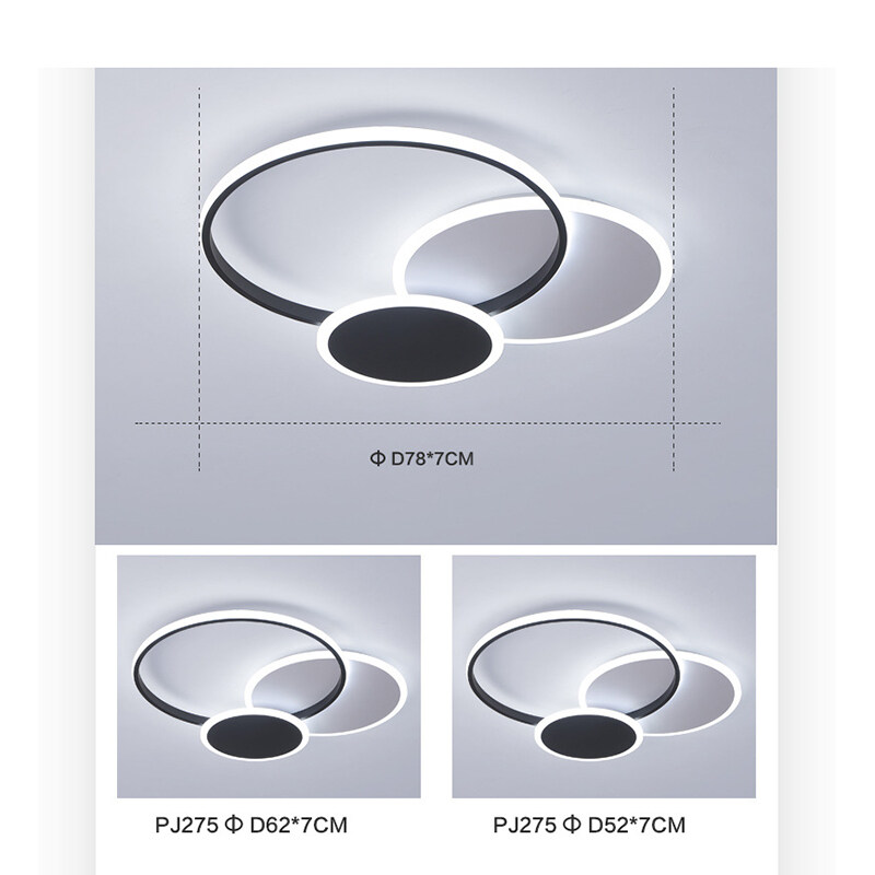 YONUO ที่เรียบง่ายและโมเดิร์นโคมไฟเพดาน Led อะคริลิค Nordic สไตล์ห้องไฟตกแต่ง Warm Light สำหรับ ...
