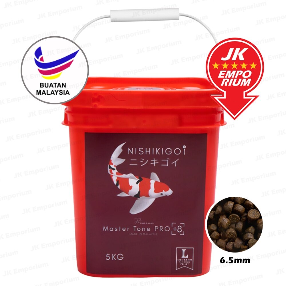 5kg Nishikigoi Premium Sinking Koi Food Master Tone PRO +8 Feed Makanan ...