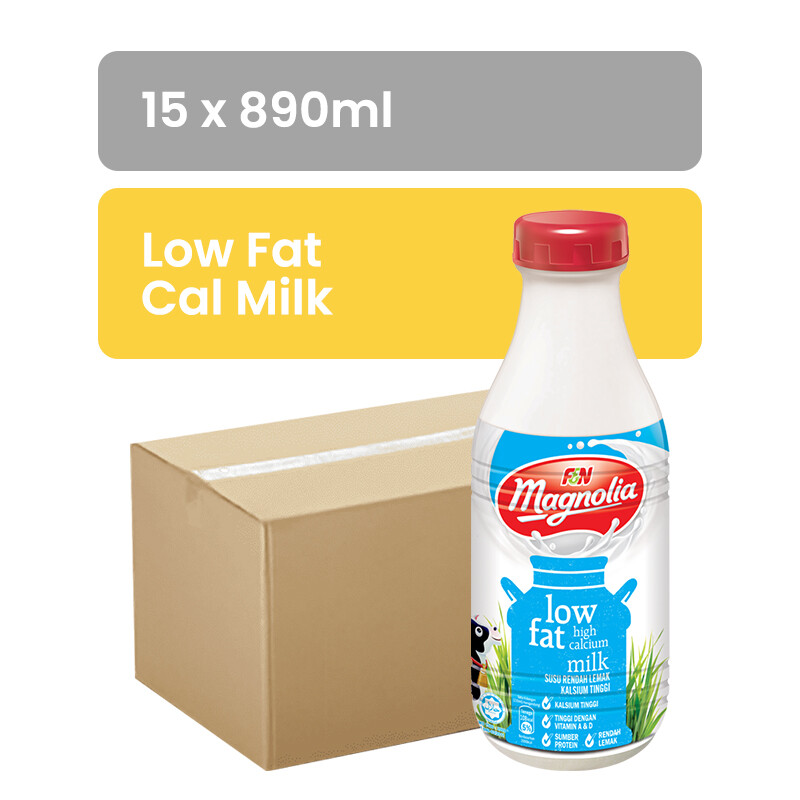 Magnolia Sterilised Low Fat Cal Milk 890ML x 15 (Expiry Date : 8th May ...