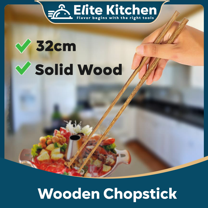 Elite Kitchen - 32cm Hard Wood Extra Long Chopstick Hot Pot Use Long ...