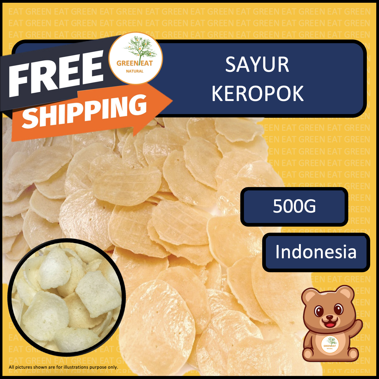 Keropok Sayur / Vegetable Crackers 菜饼 500g | Lazada