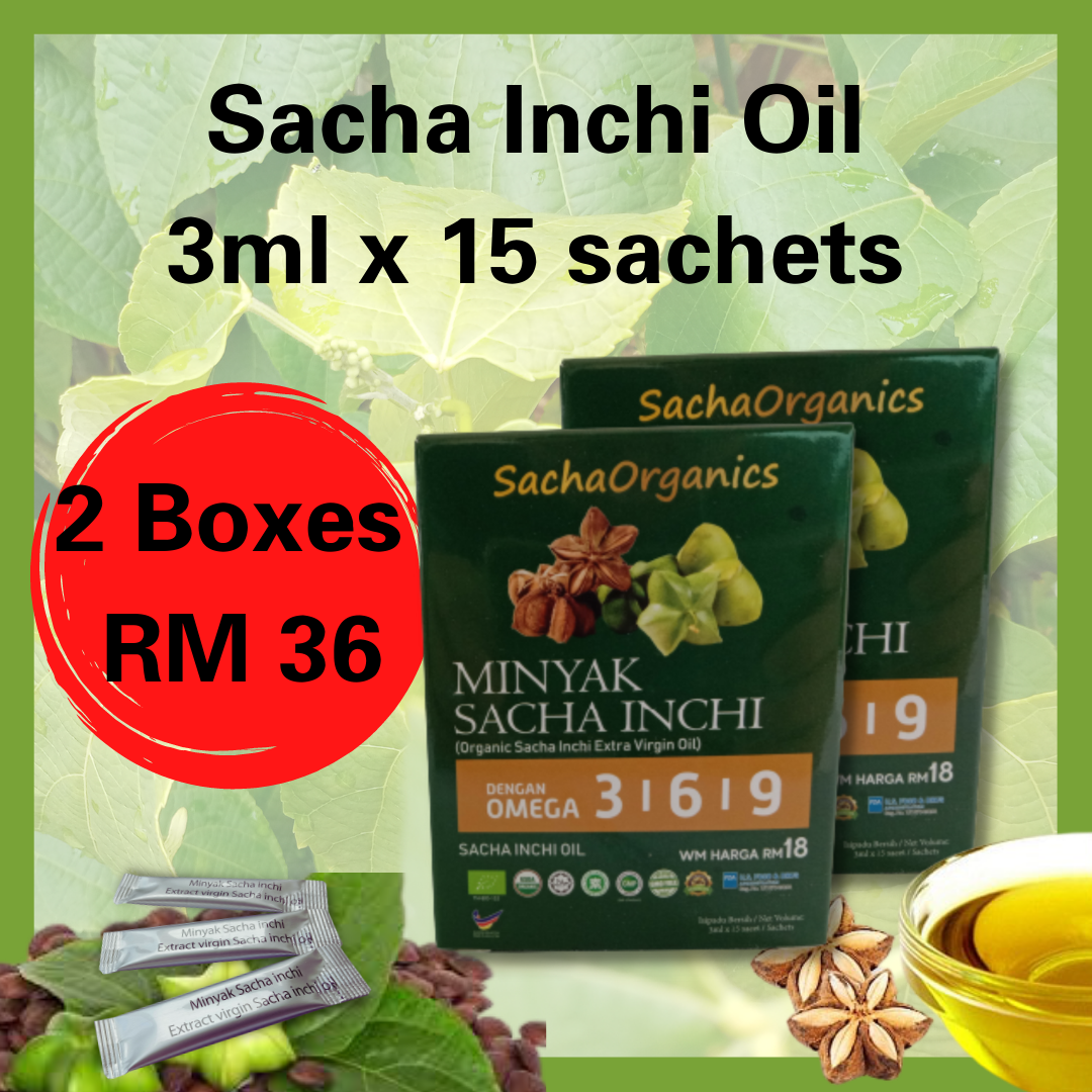 Sacha Inchi Oil Minyak Sacha Inchi 印加果油 3ml x15 sachets 2 boxes | Lazada