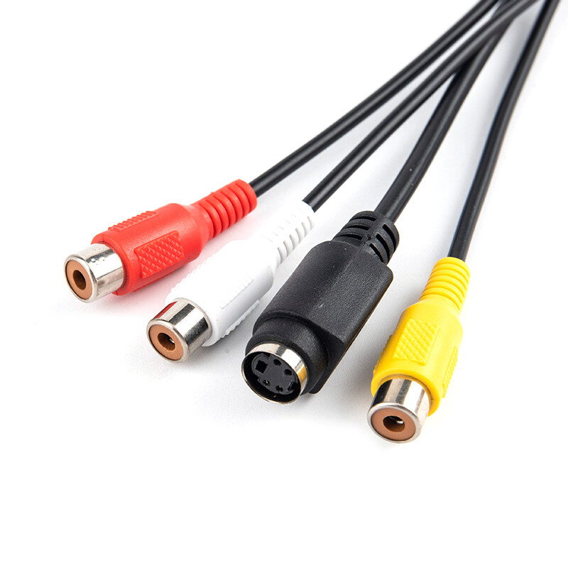 3RCA Converter Cable New VGA to Video TV Out S-Video AV Adapter VGA TO ...