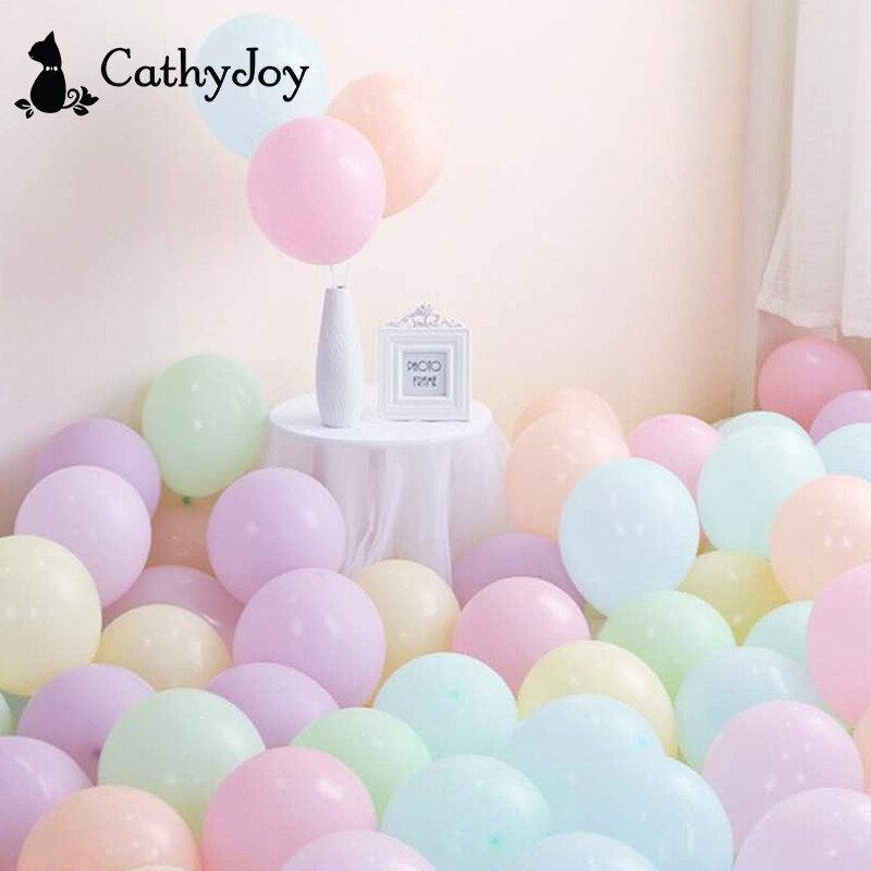 JOY Pastel 10 inch Balloon Kids Sweet Candy Macaron Baby Full Moon ...