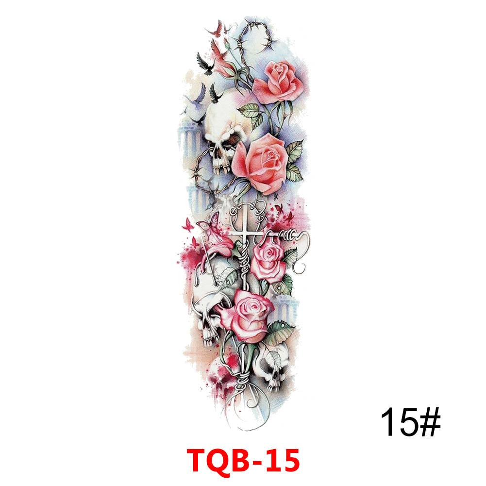 Jiay Tu [17X48ซม.] 3D ชั่วคราวกันน้ำ Unisex Tattoo สติ๊กเกอร์ถอดได้ Arm ...