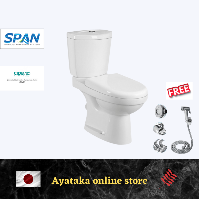 SANIWARE WC-2110A Two Piece Toilet Washdown Water Closet (S-TRAP) | Lazada