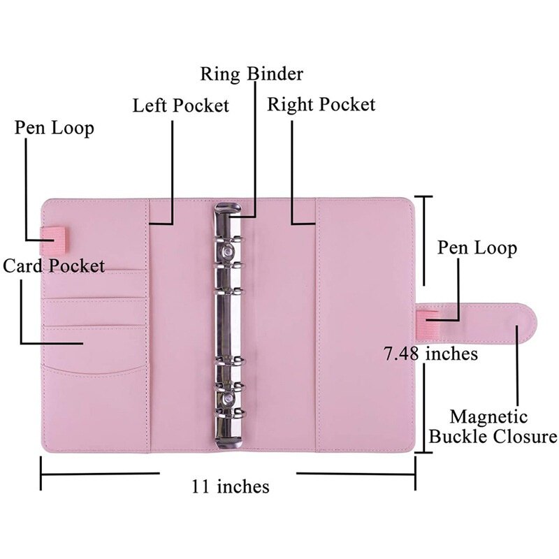 A6 Binder Budget Planner Notebook Binder Set Cash Envelope Bills ...